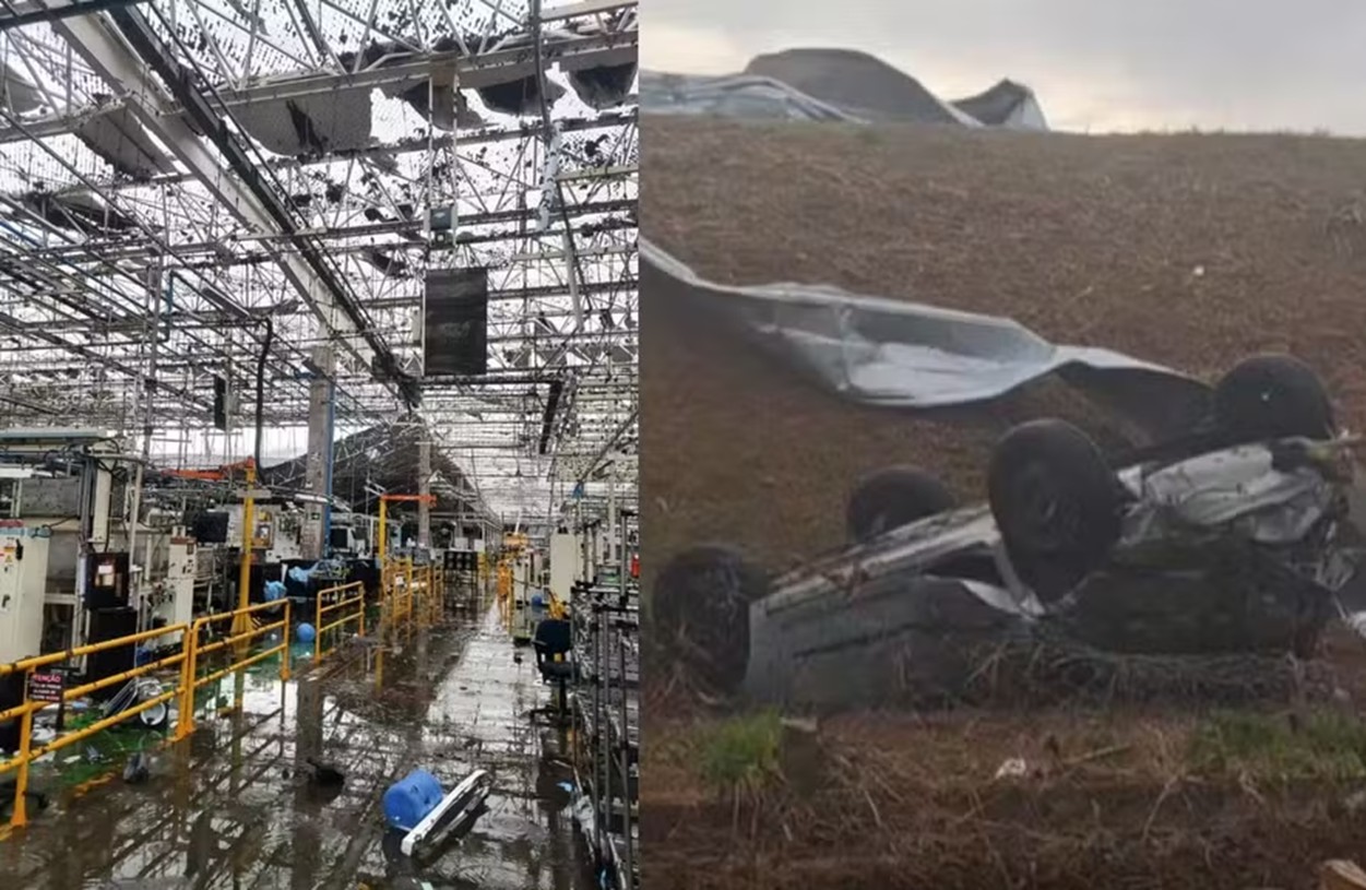 Toyota paralisa fábrica após temporal destruir parte da unidade e