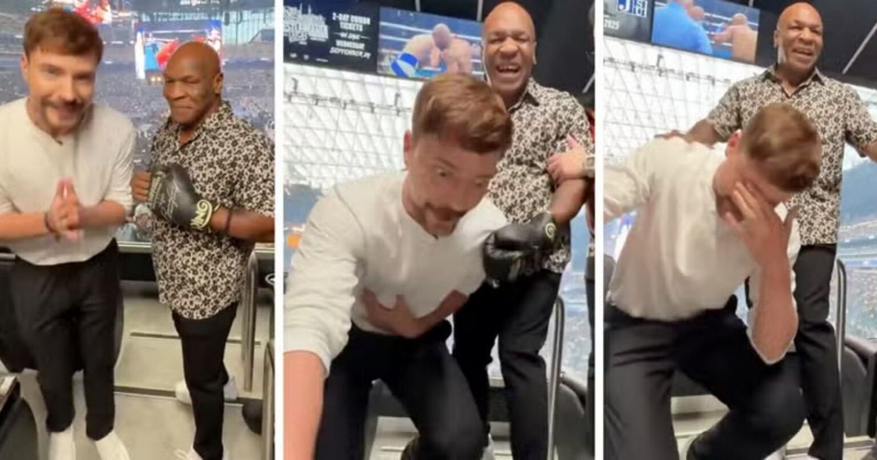 Vídeo: MrBeast cai após soco de Mike Tyson e vira meme nas redes