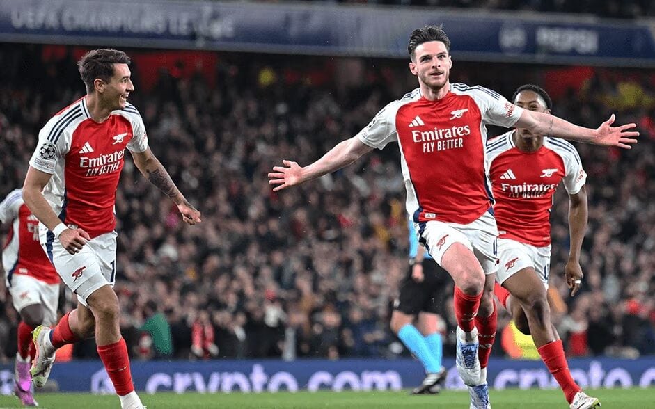 Rice quebrou tabu para igualar recorde de CR7 e Neymar na Champions