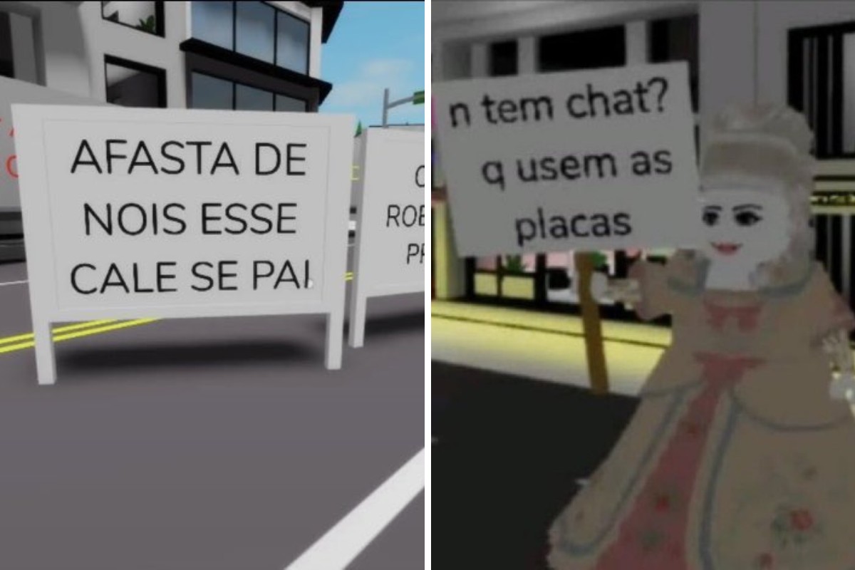 Veja os melhores cartazes do protesto no Roblox
