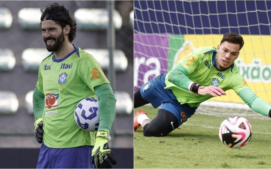 Titularidade da Seleção: veja os números de Alisson e Ederson no gol do ...